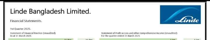 1st Quarter 2025. Statement of Financial Position (unaudited As at 31 ...