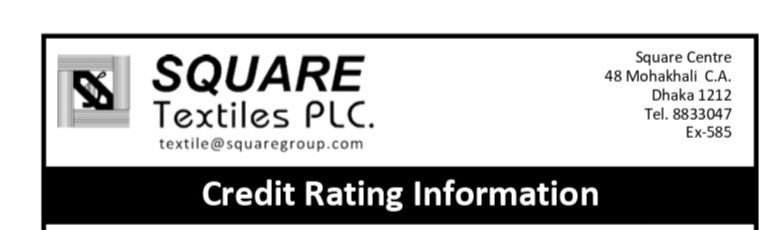 Credit Rating Information Of Square Textiles PLC. - শেয়ারবাজারনিউজ.কম